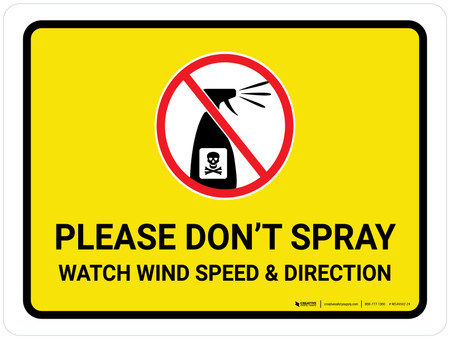 Please Do Not Spray - Watch Wind Speed and Direction with Icon ...