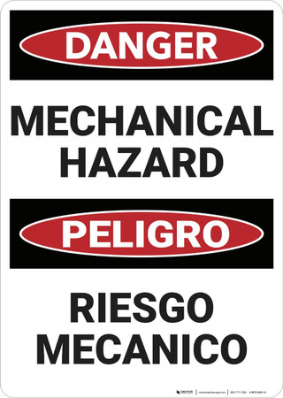 Danger: Mechanical Hazard - Wall Sign