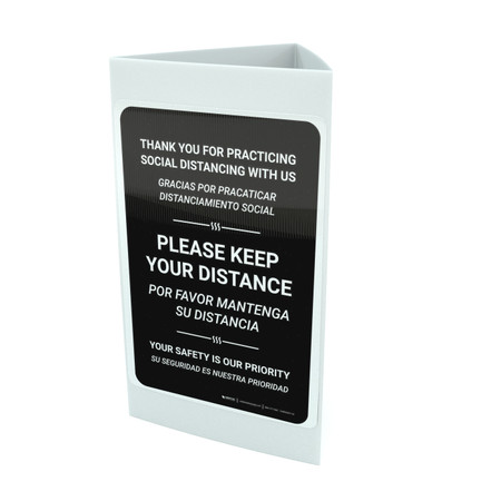 Thank You For Practicing Social Distancing With Us Black Bilingual ...