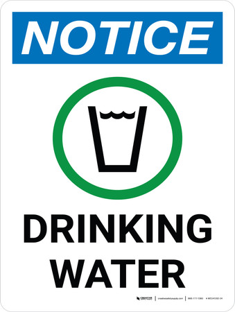 Notice: Drinking Water Portrait with Graphic