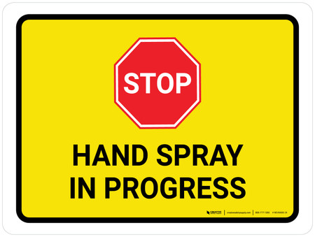 Hand Spray In Progress Landscape - Wall Sign