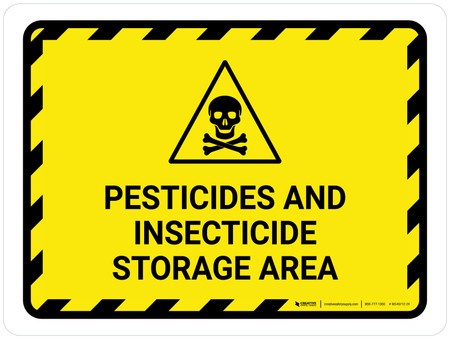 Pesticides And Insecticide Storage Area Landscape - Wall Sign