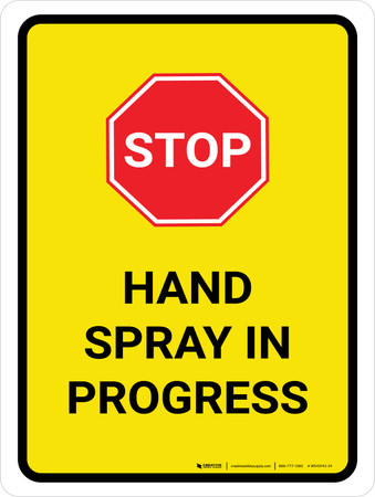 Hand Spray In Progress Portrait - Wall Sign