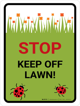 Keep Off Lawn Portrait - Wall Sign