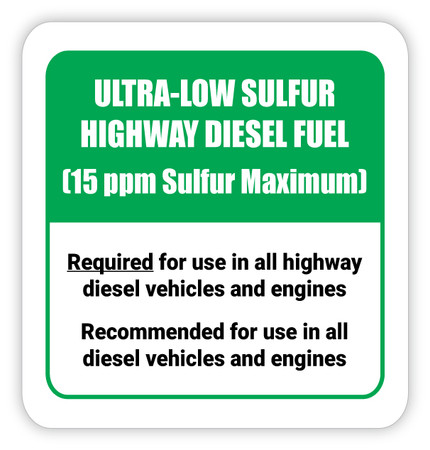 Ultra-Low Sulfur Highway Diesel Fuel - Diesel Pump Label | Creative ...