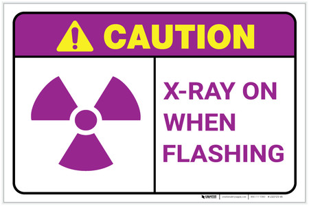 Caution: X Ray In Use Landscape - Label