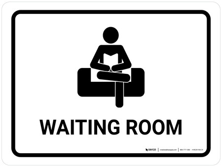 Waiting Room White Landscape - Wall Sign