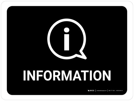 Information Black Landscape - Wall Sign | Creative Safety Supply
