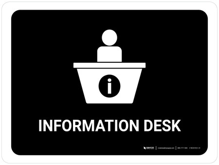 Information Black Portrait - Wall Sign | Creative Safety Supply