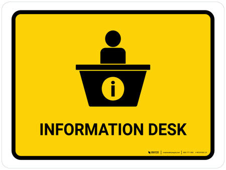 Information Yellow Portrait - Wall Sign
