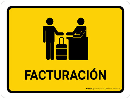 Check In Yellow Spanish Landscape - Wall Sign