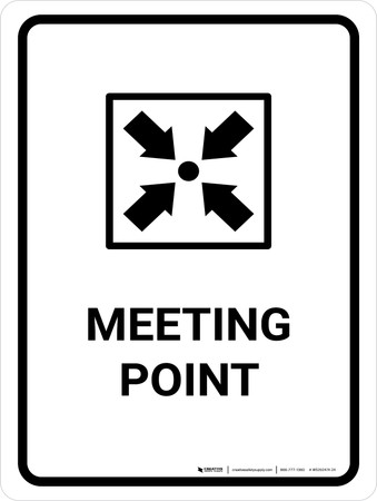 Meeting Point White Portrait - Wall Sign