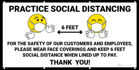 Practice Social Distancing with Emojis - Banner