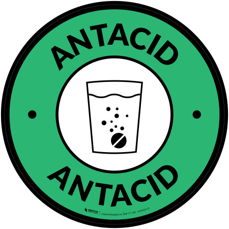 Antacid with Icon Circle - Floor Sign