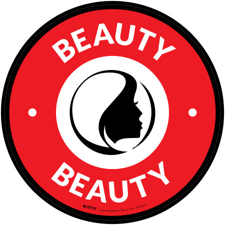 Beauty with Icon Circle - Floor Sign