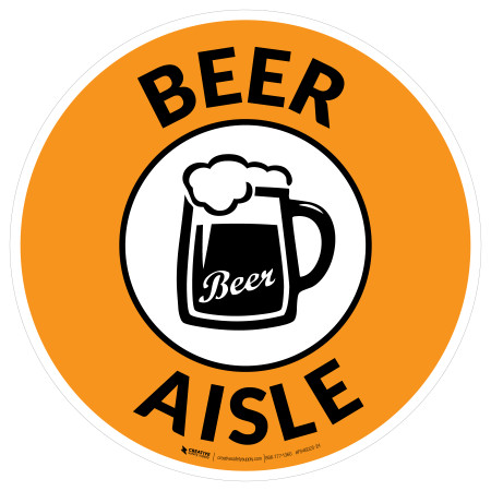 Beer Aisle with Icon Circle - Floor Sign