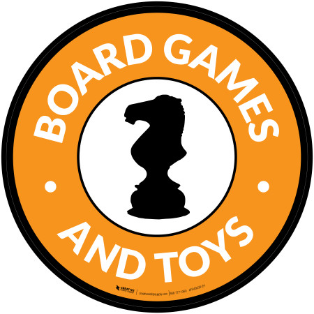 Board Games and Toys with Icon Circle - Floor Sign