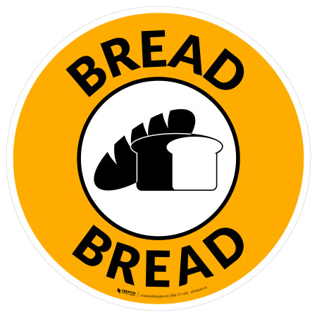 Bread with Icon Circle - Floor Sign