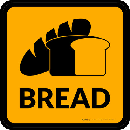 Bread with Icon Square - Floor Sign