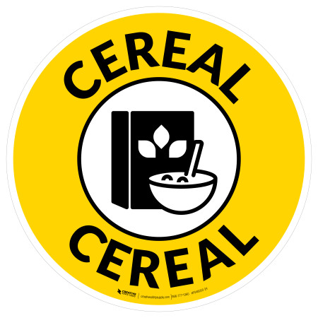 Cereal with Icon Circle - Floor Sign