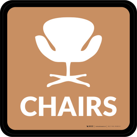 Chairs with Icon Square - Floor Sign