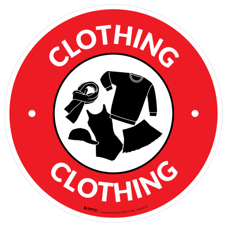 Clothing with Icon Circle - Floor Sign
