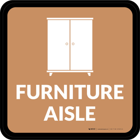 Furniture Aisle with Icon Square - Floor Sign