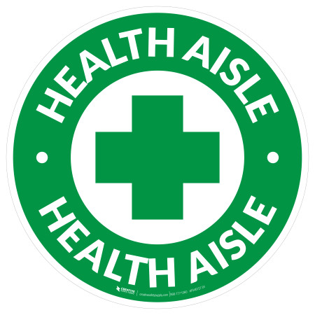 Health Aisle with Icon Circle - Floor Sign