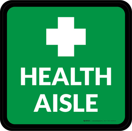Health Aisle with Icon Square - Floor Sign