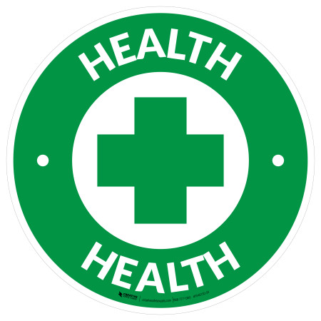 Health with Icon Circle - Floor Sign
