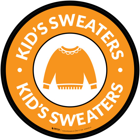 Kids Sweaters with Icon Circle - Floor Sign