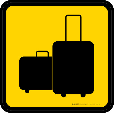 Luggage Icon Square - Floor Sign
