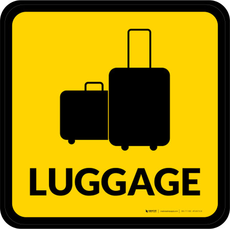 Luggage with Icon Square - Floor Sign