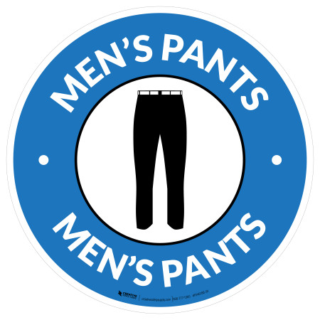 Mens Pants with Icon Circle - Floor Sign