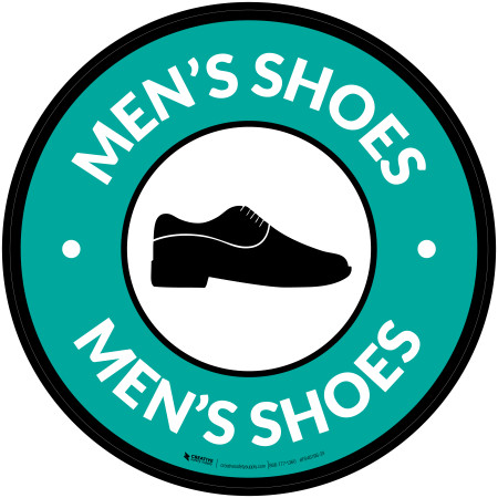 Mens Shoes with Icon Circle - Floor Sign