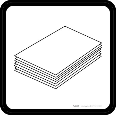 Paper Icon Square - Floor Sign