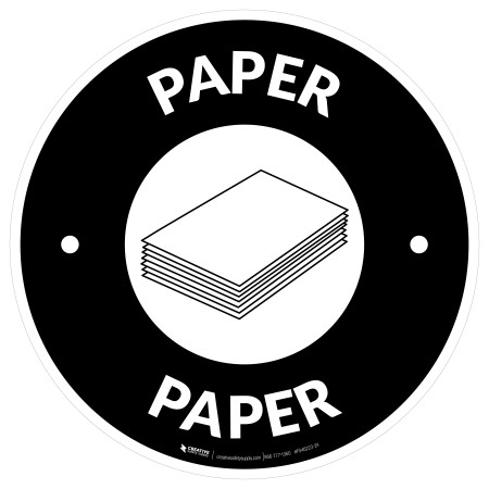 Paper with Icon Circle - Floor Sign | Creative Safety Supply