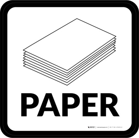 Paper with Icon Square - Floor Sign