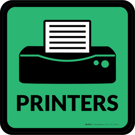 Printers with Icon Square - Floor Sign