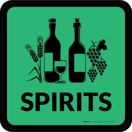 Spirits with Icon Square - Floor Sign