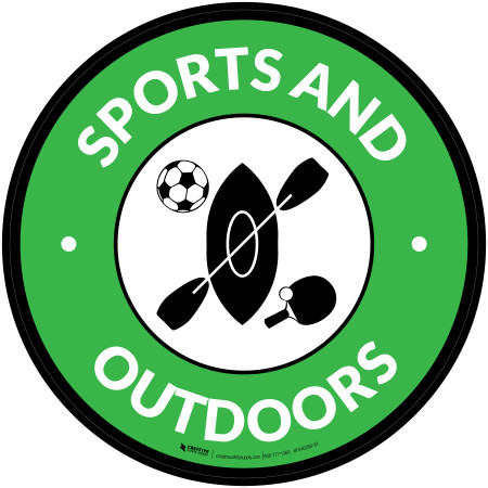 Sports and Outdoors with Icon Circle - Floor Sign