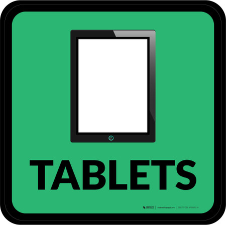 Tablets with Icon Square - Floor Sign