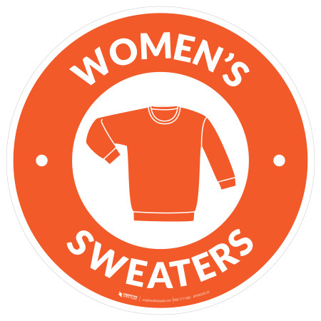 Womens Sweaters with Icon Circle - Floor Sign