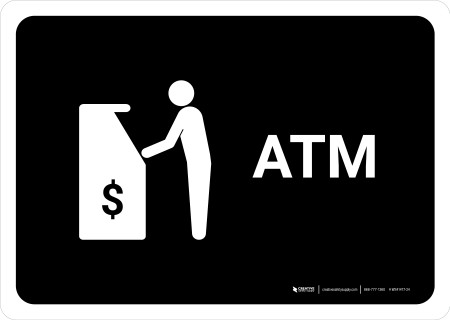ATM Black Landscape - Wall Sign | Creative Safety Supply