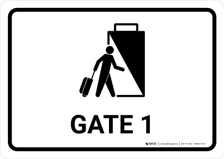 Gate 1 White Landscape - Wall Sign