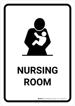 Nursing Room White Portrait - Wall Sign