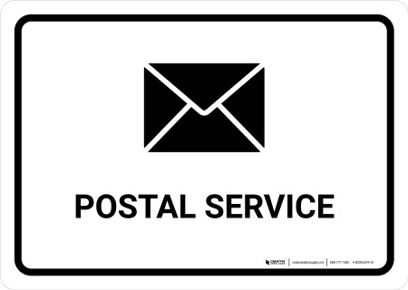 Postal Service White Landscape - Wall Sign
