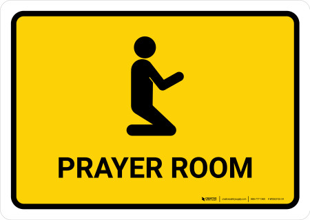 Prayer Room Yellow Landscape - Wall Sign