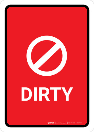 Dirty with Icon Portrait - Wall Sign