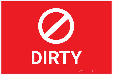 Dirty with Icon Landscape - Label | Creative Safety Supply